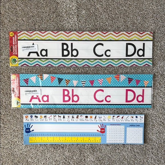 Office | Alphabet Boarders Word Strips And Name Tags | Poshmark